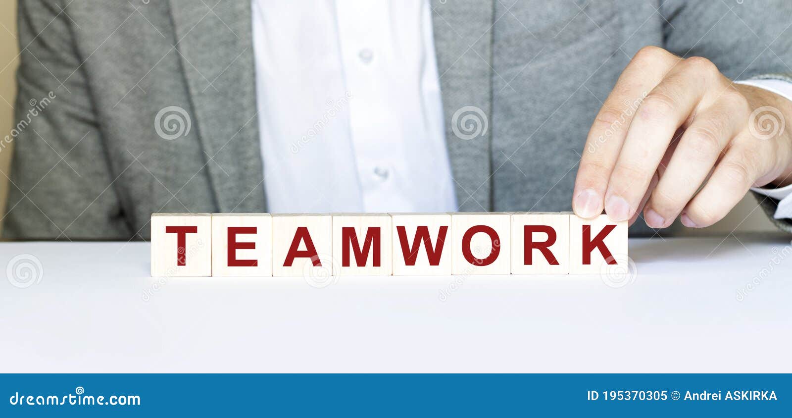 Word TEAMWORK Made with Wood Building Blocks Stock Image - Image of ...