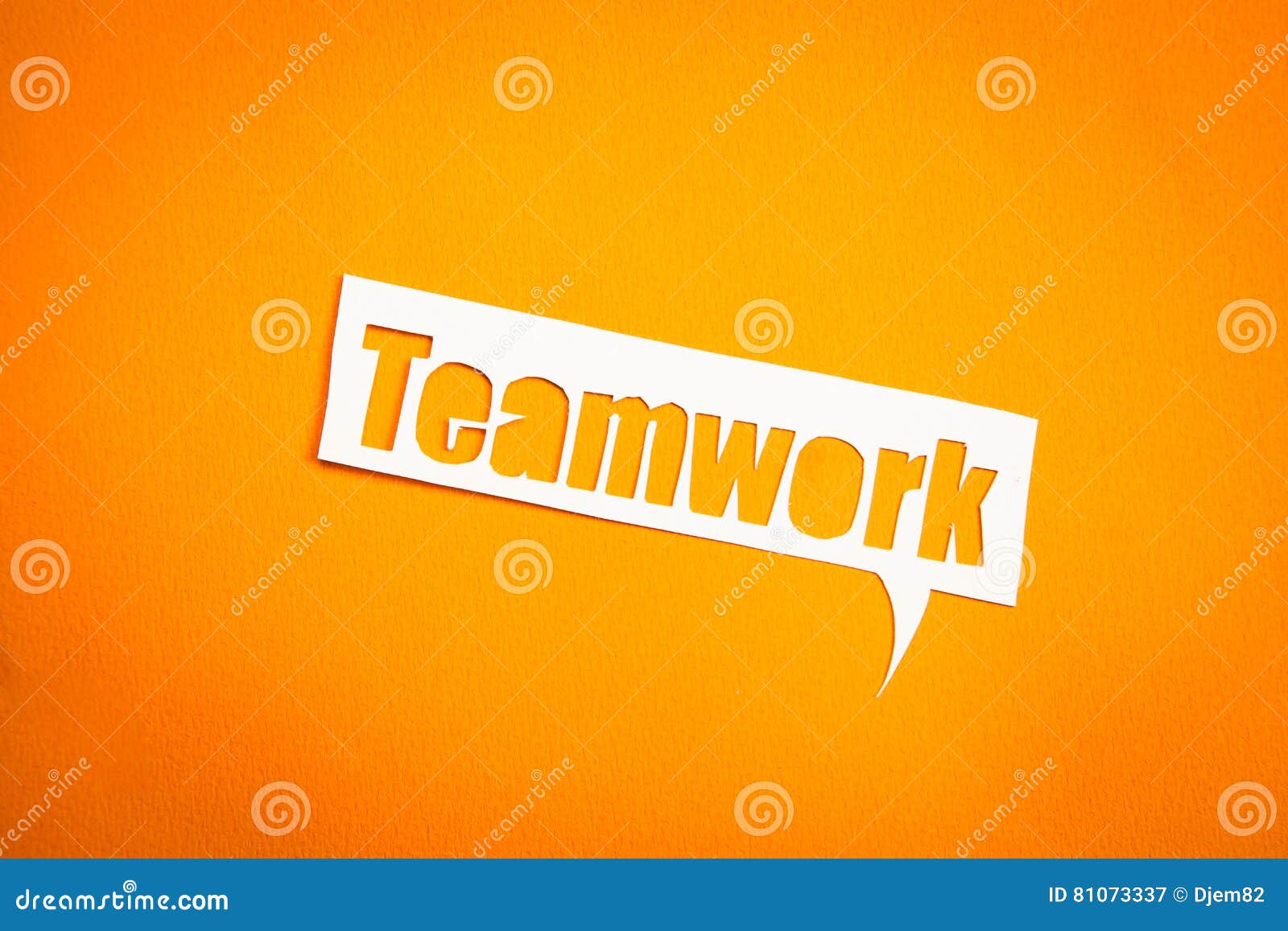 The Word Teamwork in Speech Bubble Stock Image - Image of group, bright ...