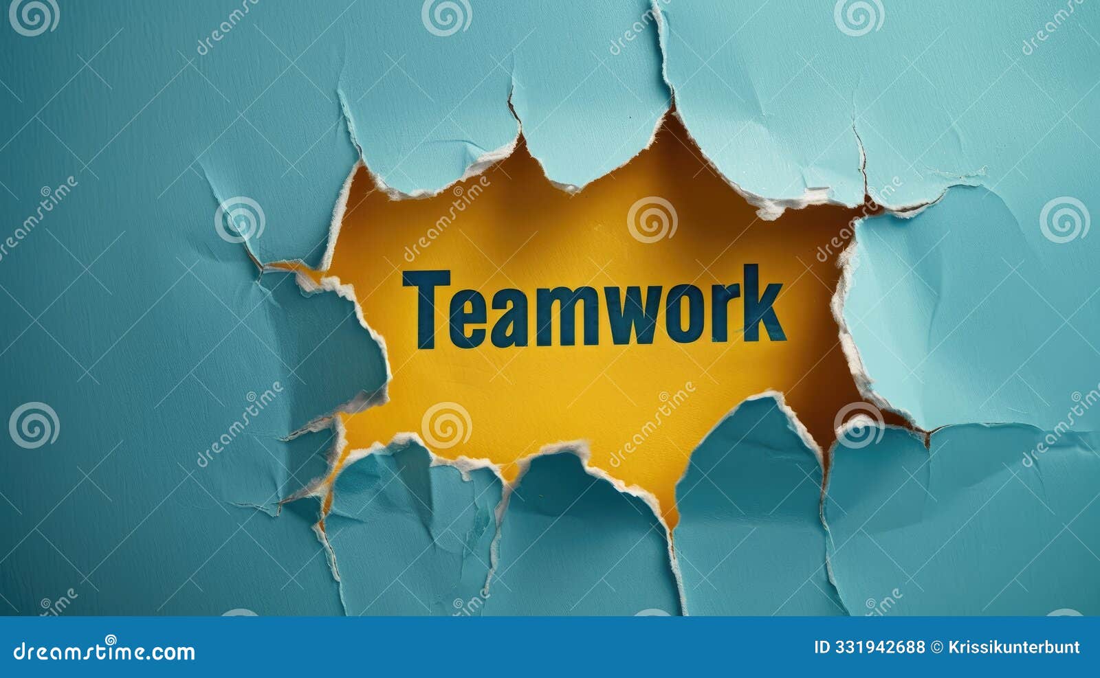 Word Teamwork Under Paper AI Generated Stock Photo - Image of font ...