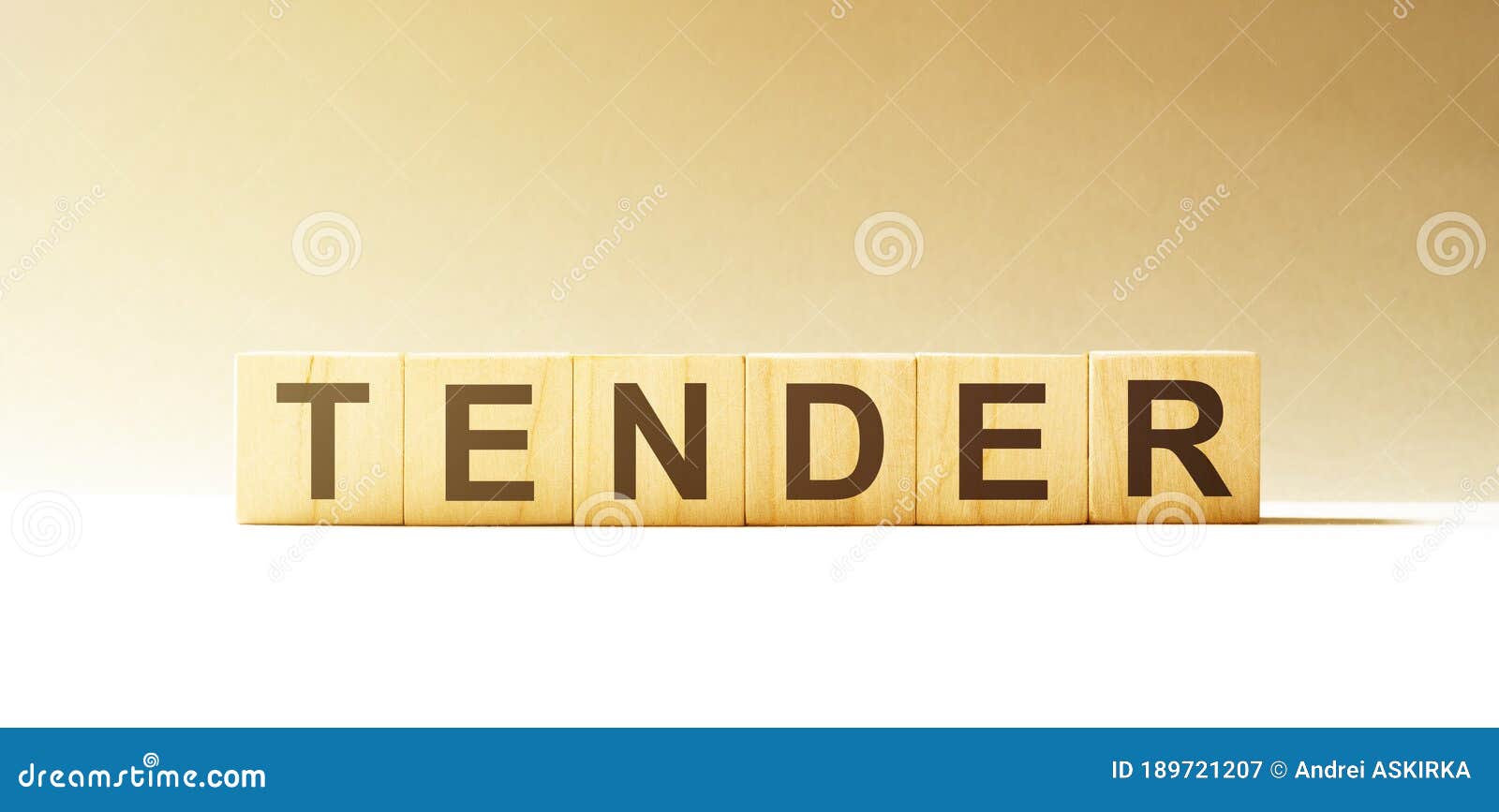 Word TENDER Made with Wood Building Blocks Stock Image - Image of ...