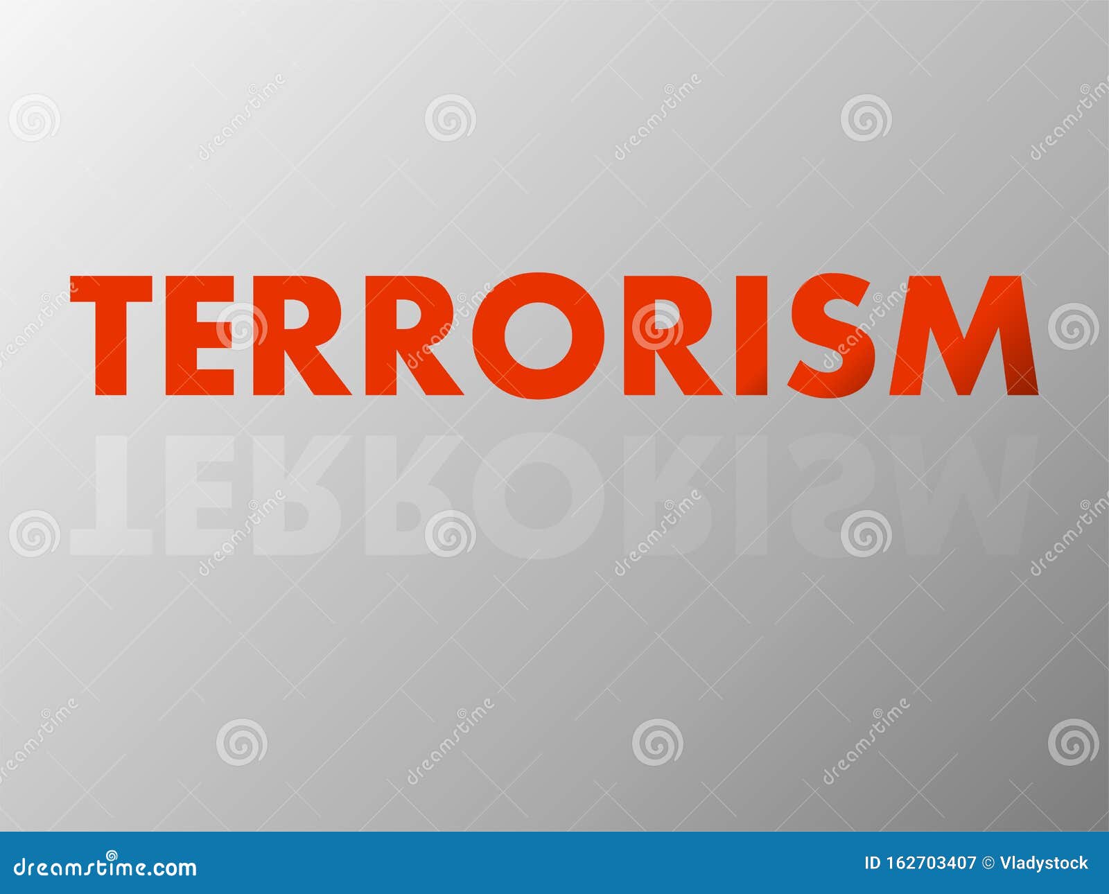 The Word TERRORISM in Mirror Reflection Stock Vector - Illustration of ...