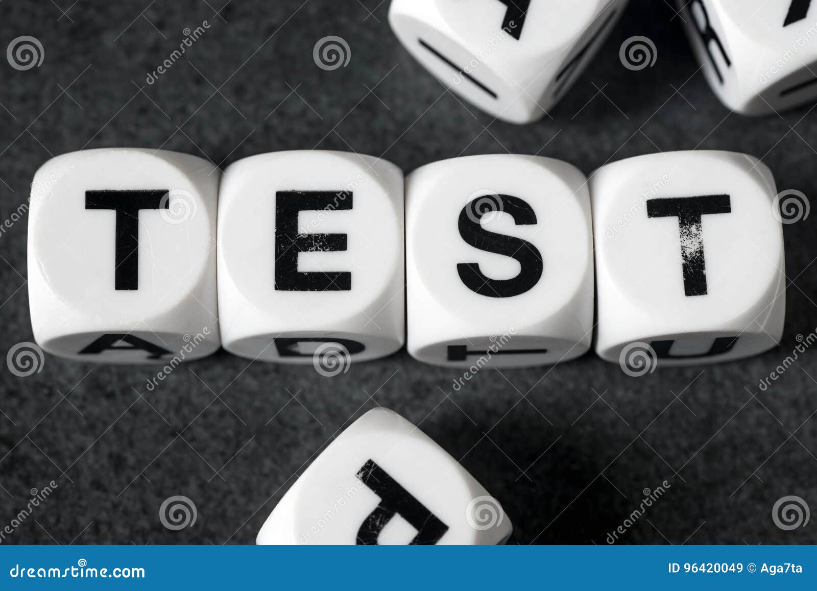 Word Test And A Man With A Clipboard In The Background. Quality Control ...