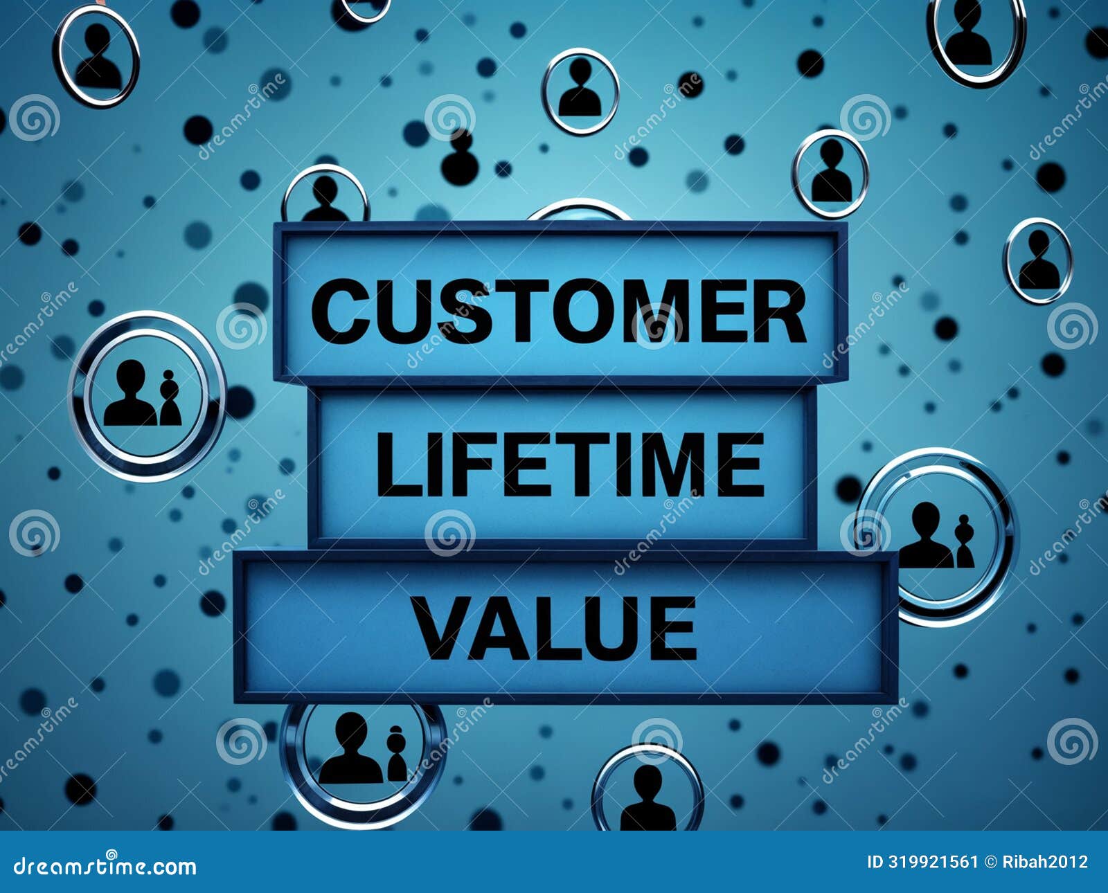 Word Text CLV Acronym Customer Lifetime Value In Three Boxes Stock ...