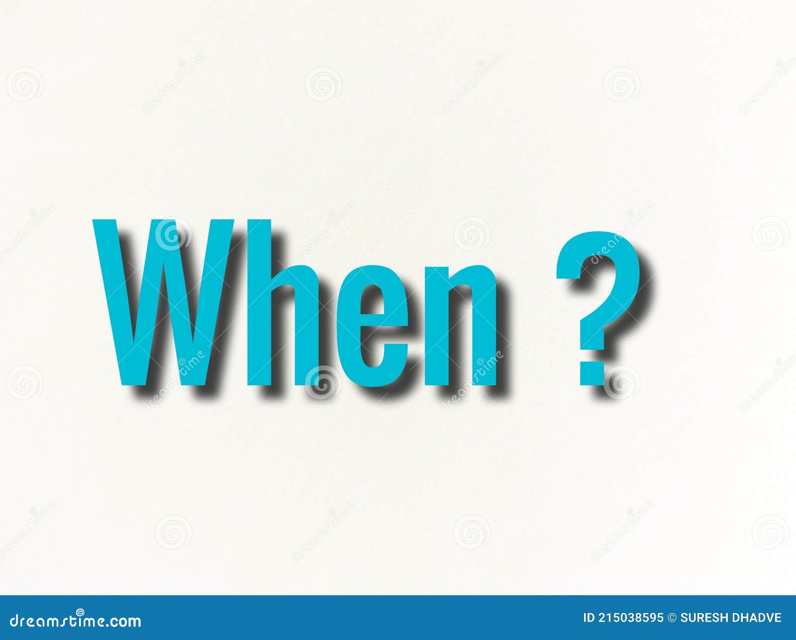 When Word Text 3d Illustration Stock Illustration - Illustration of ...