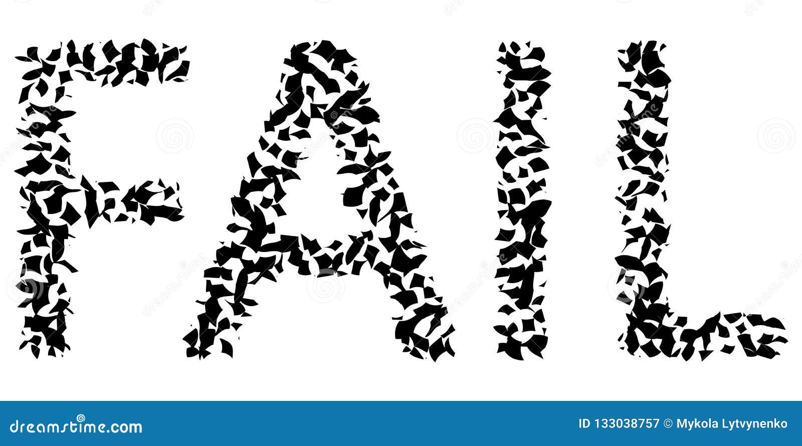 Word Text Fail, Letters are Broken into Fragments, the Vector is Broken ...