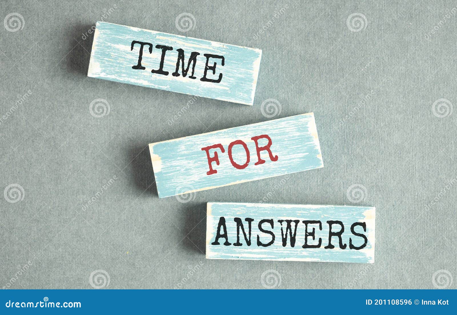 Word TIME for ANSWERS Made with Wood Stock Photo - Image of blocks ...