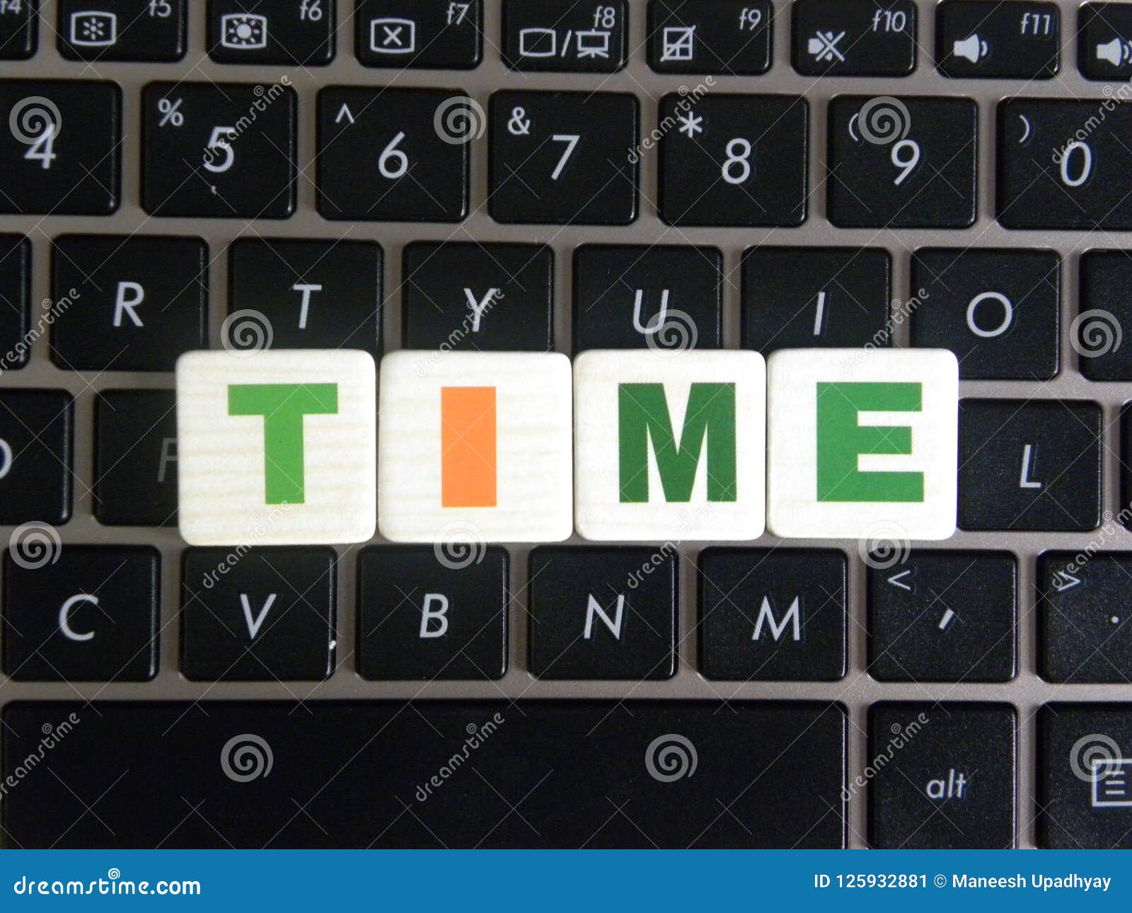 Word Time on Keyboard Background Stock Image - Image of information ...