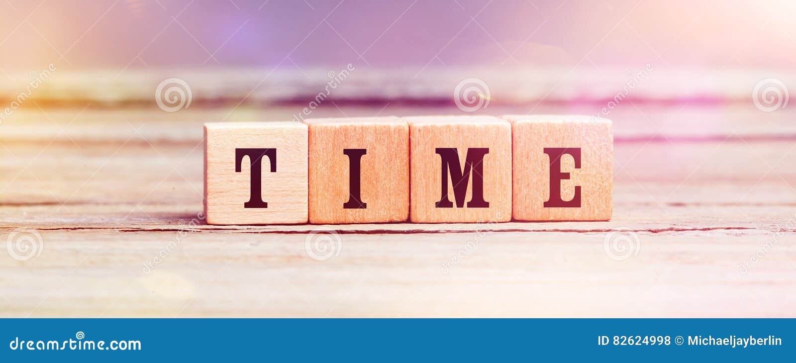 Word Time with Wood Cubes on Table Stock Photo - Image of symbol, copy ...