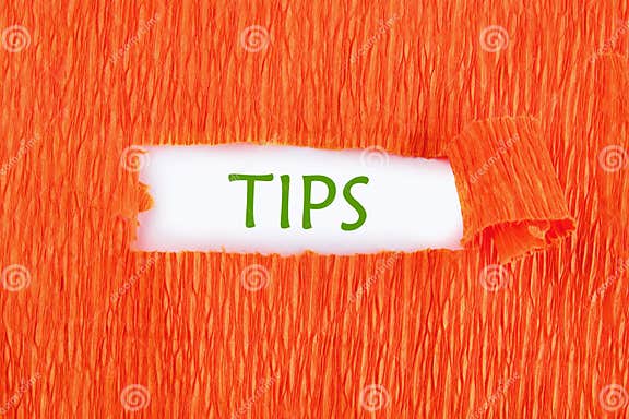 The Word TIPS on White Under the Paper Stock Image - Image of workplace ...