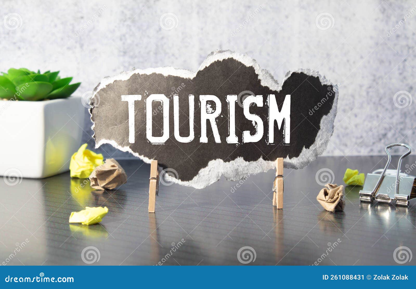 Word TOURISM on Black Torn Paper, Concept Stock Image - Image of answer ...