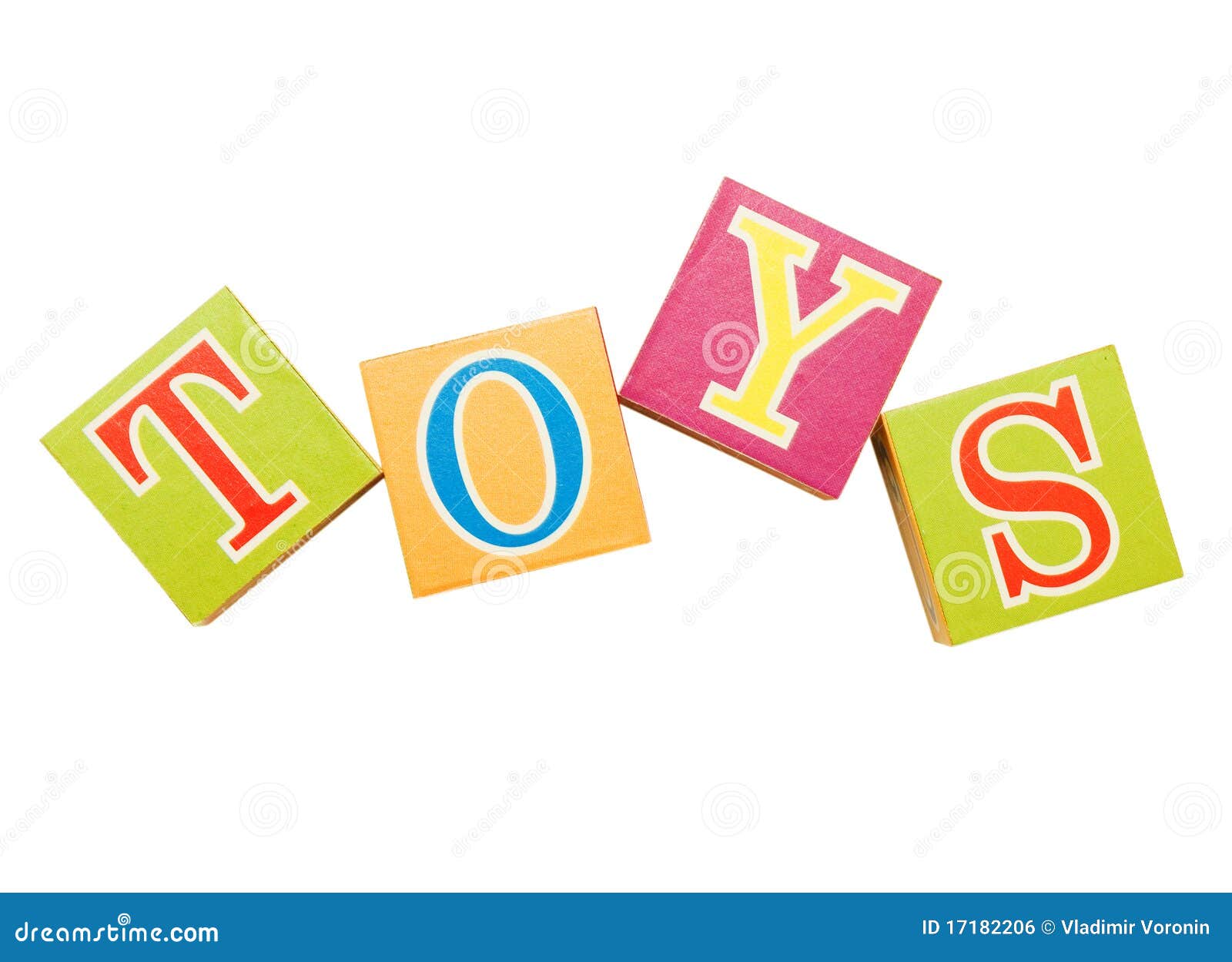 Word Toys from Toy Cubes Over White Stock Photo - Image of style ...