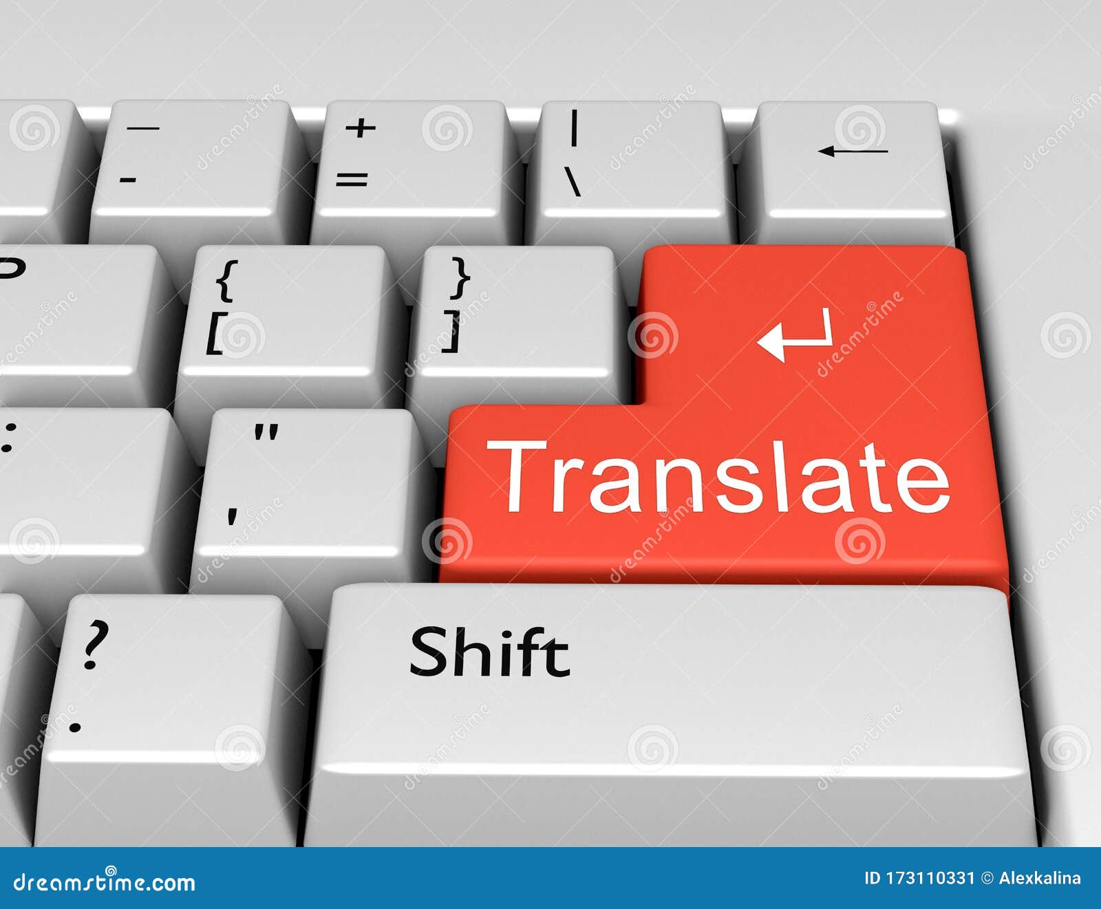 Word Translate is Written on a Computer Keyboard. Conceptual Image on a ...