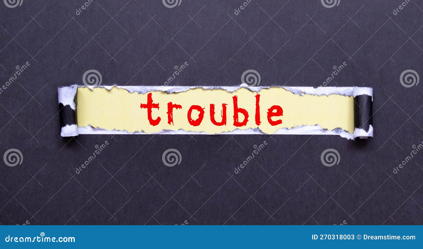 Word Trouble Spelled on Dice, Business Concept Stock Image - Image of ...