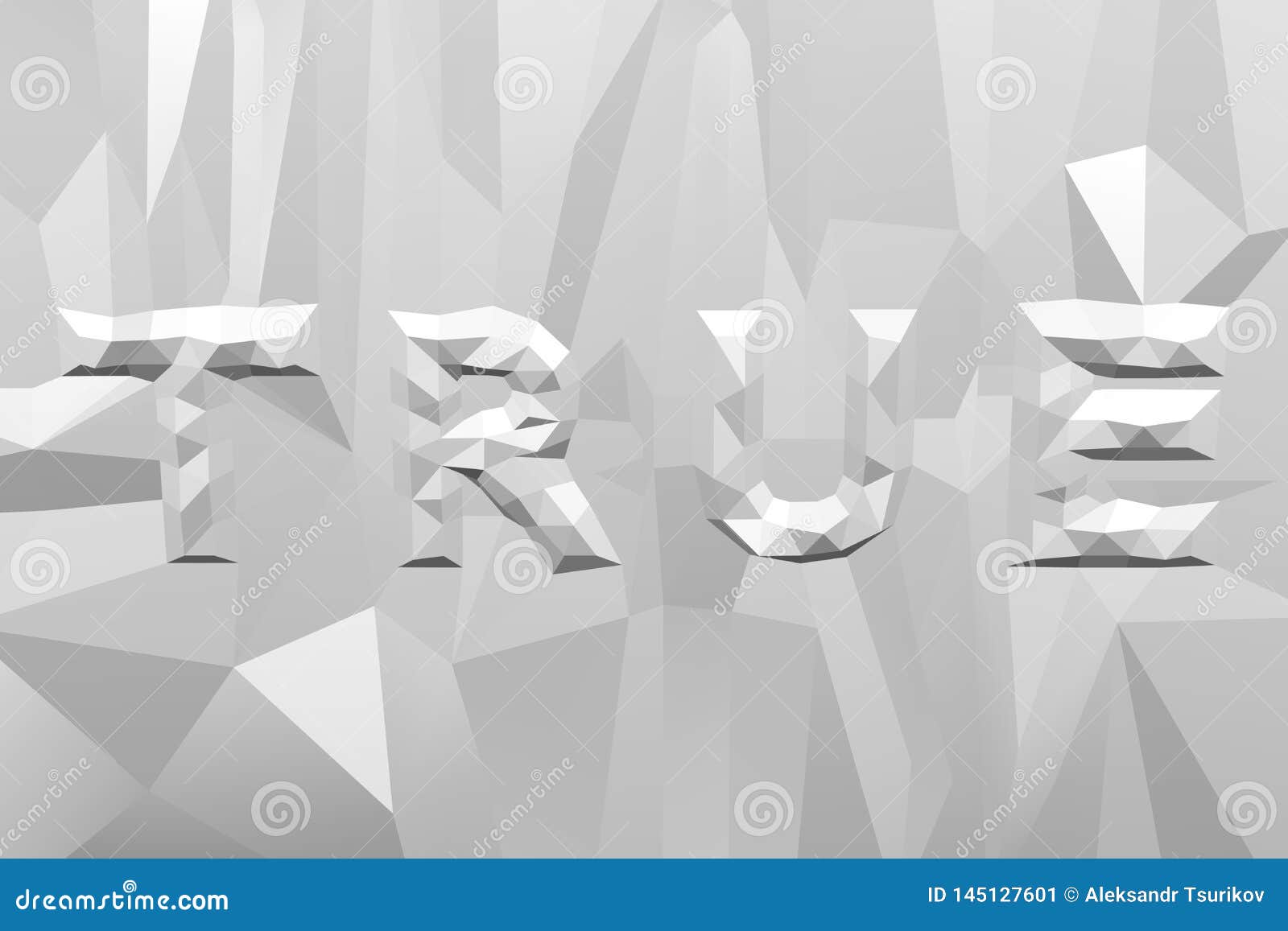 Word True on White Polygonal Background. 3D Rendering Stock ...