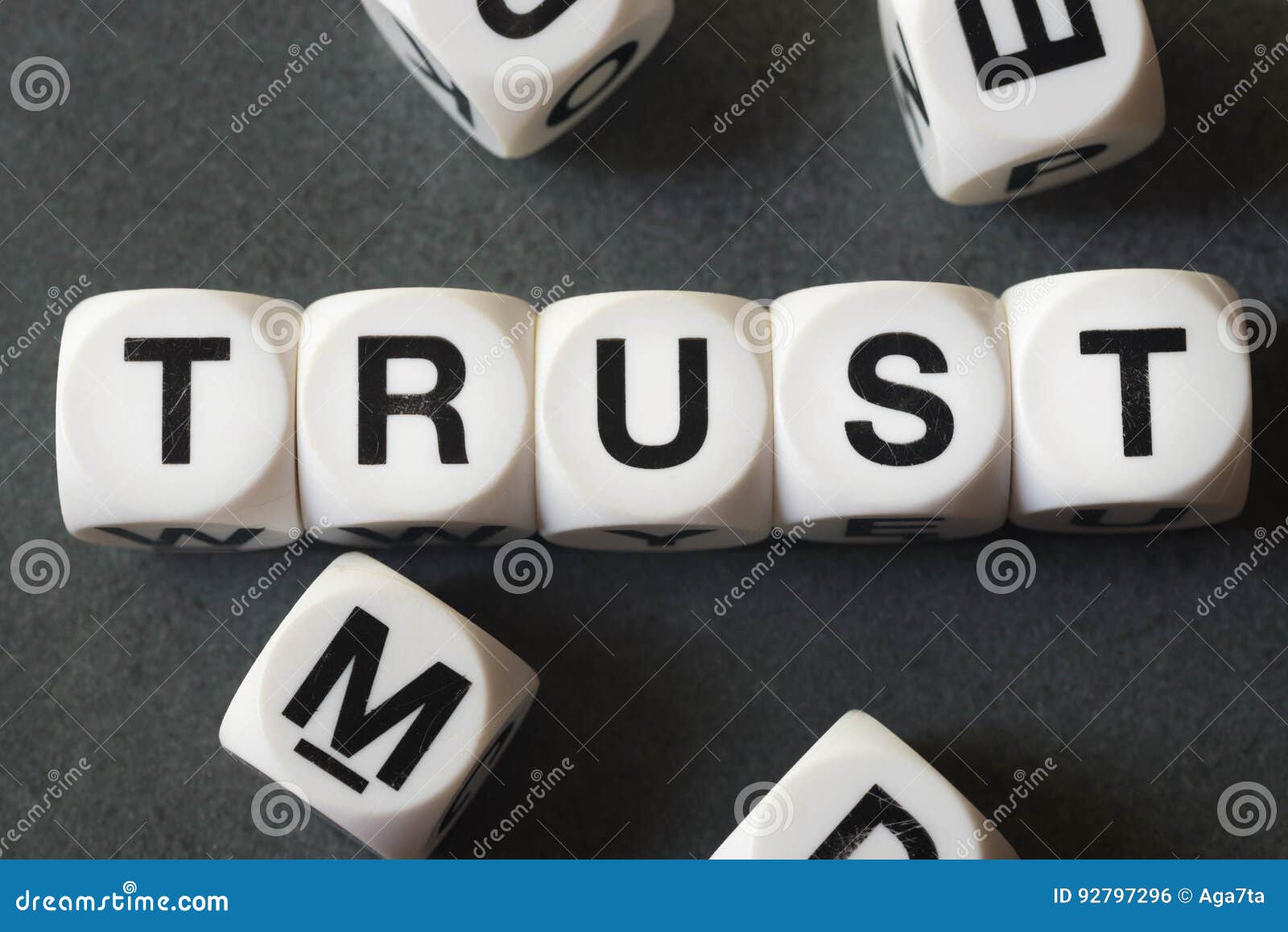 The Word Trust Written On Wooden Cubes Isolated On A Political Map ...