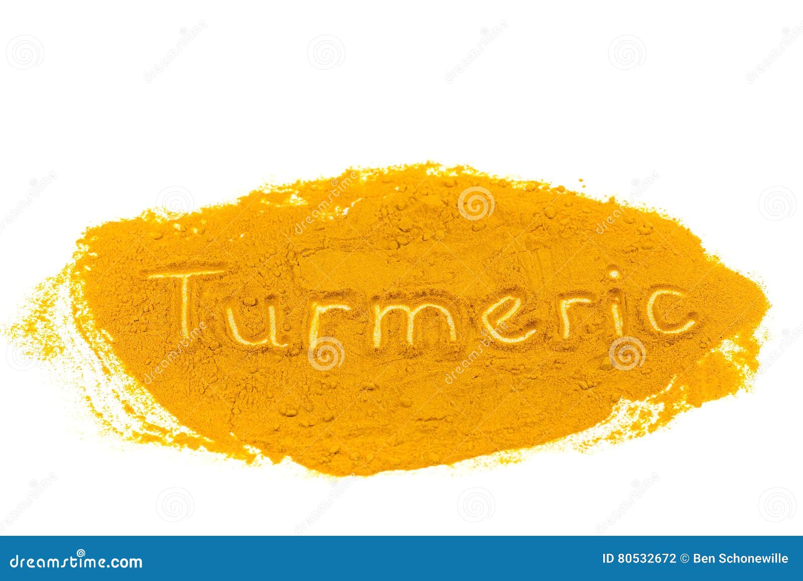 Word Turmeric Written in Powder on White Background Stock Photo - Image ...