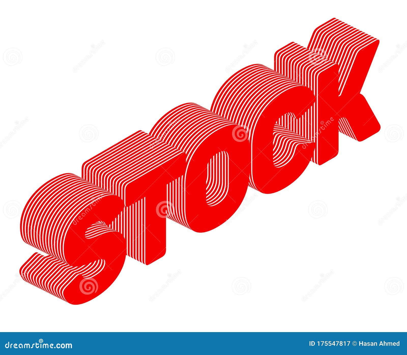 Word Typography 3D Rendering Isolated White Background Stock ...