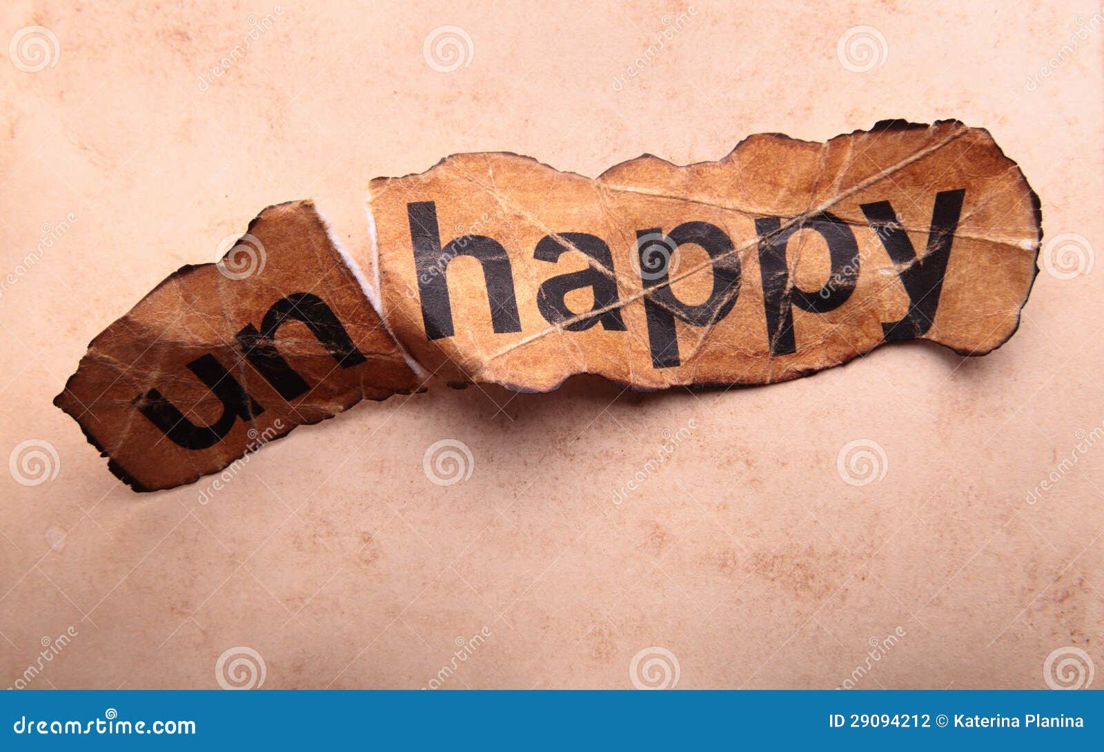 Word Unhappy Transformed into Happy. Motivation Stock Photo - Image of ...