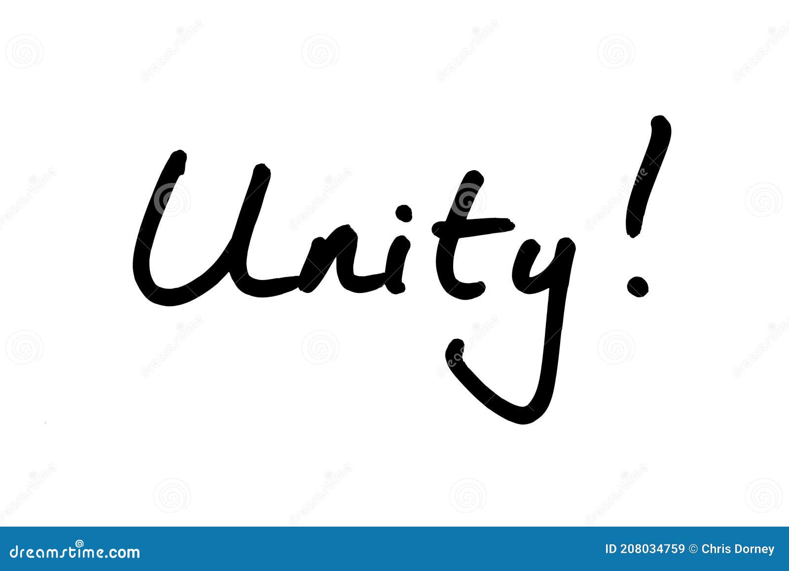 Word Unity In Chalk On Sidewalk With Hearts And Handprints Stock ...