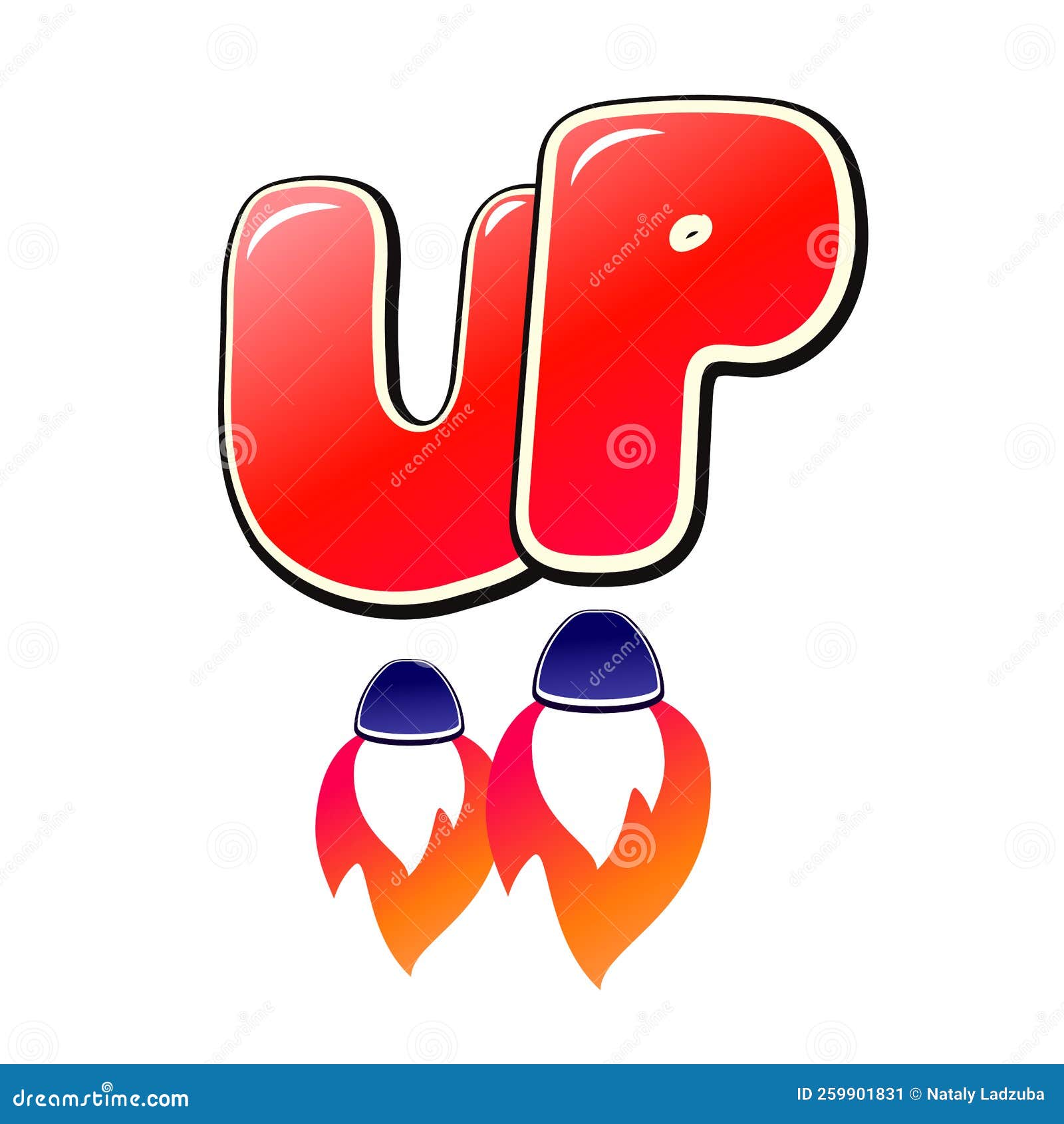 Word Up on a White Background. Vector Stock Illustration - Illustration ...