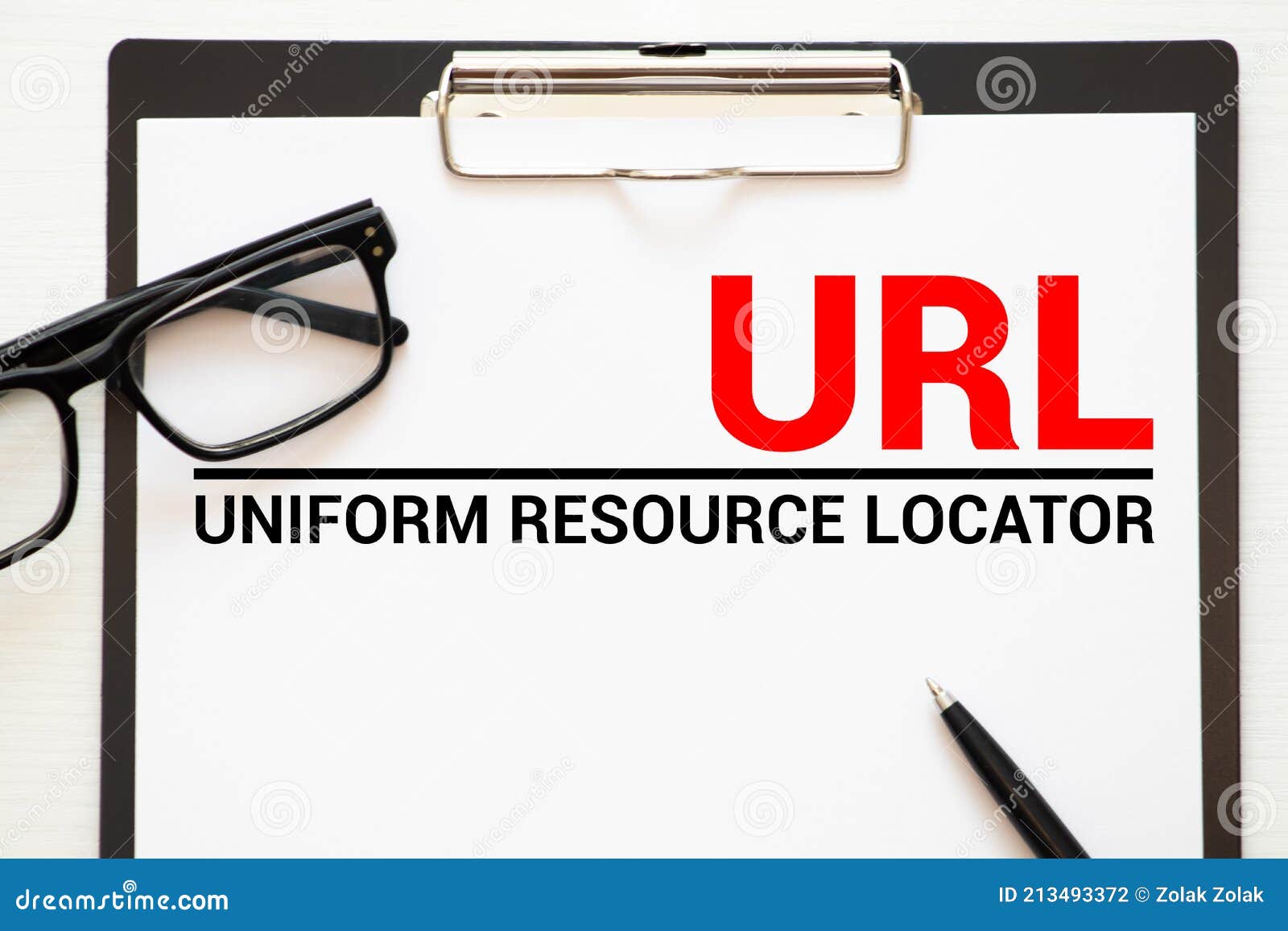 Word URL Written with White Solid Letters on a Board Stock Photo ...