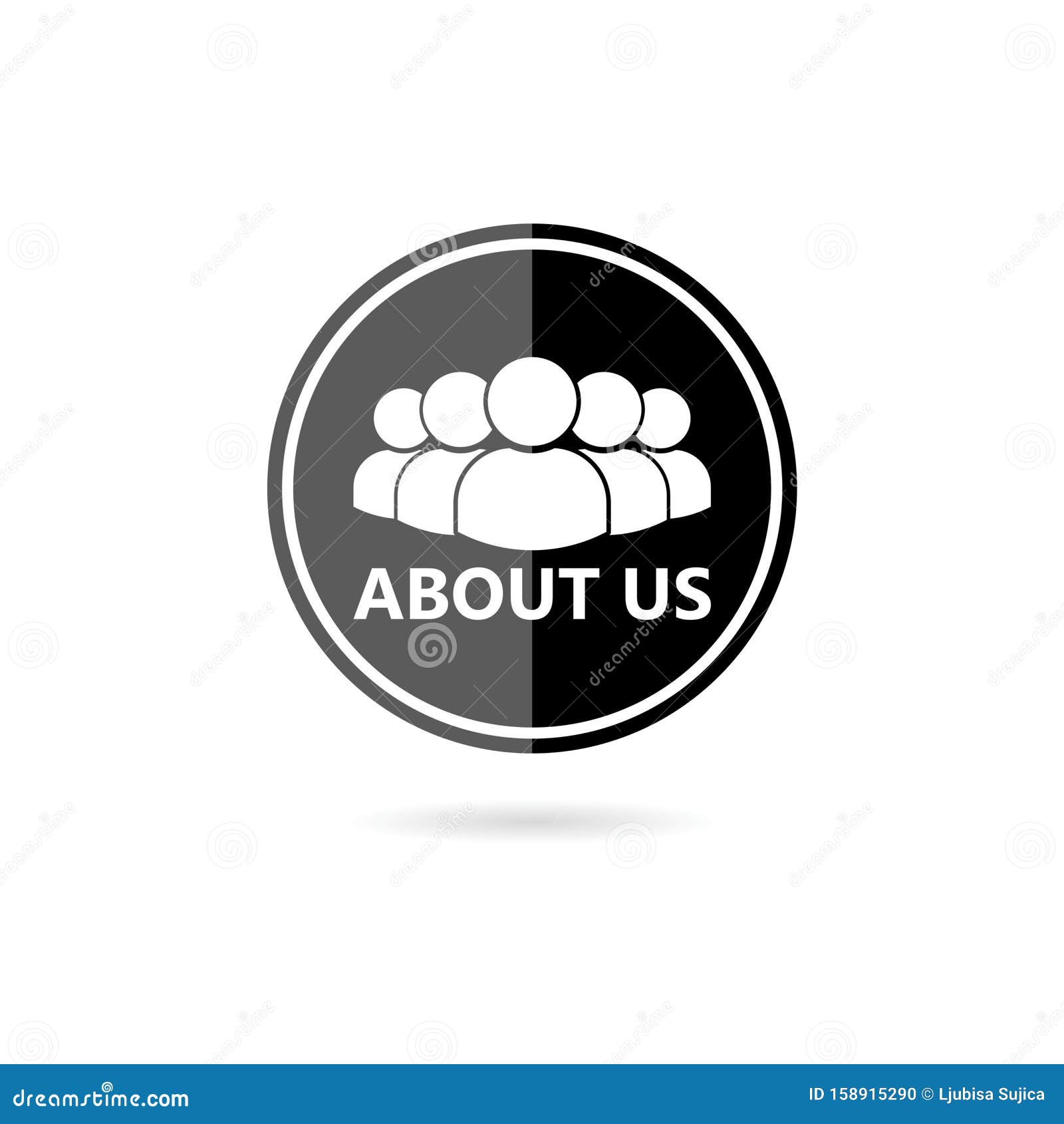 Word about Us Icon on White Background Stock Vector - Illustration of ...