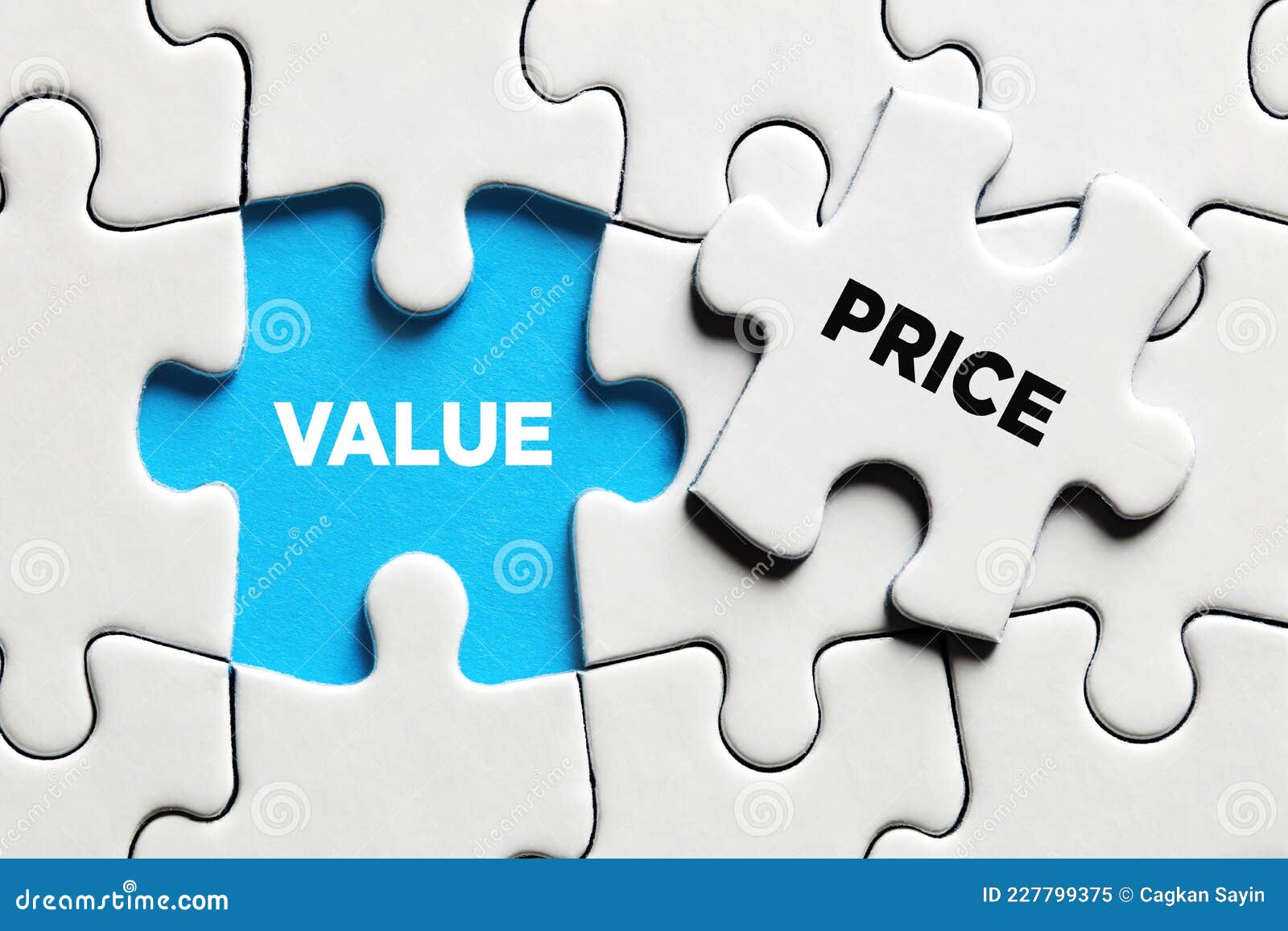 The Word Value Revealed with a Missing Puzzle Piece with the Word Text ...