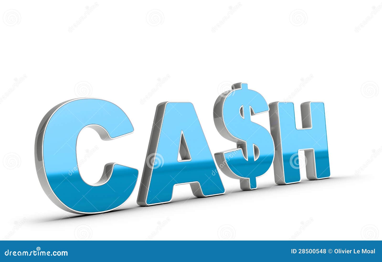 Word Van Het Contante Geld En Het Symbool Van De Dollar Stock ...