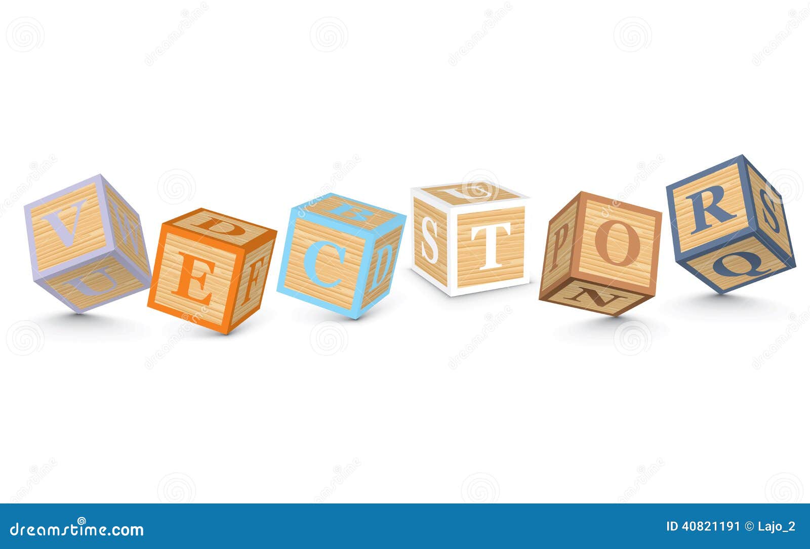 Word VECTOR Written with Alphabet Blocks Stock Vector - Illustration of ...