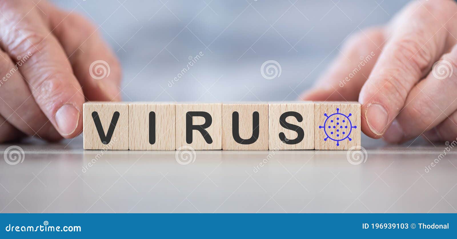 Word VIRUS And Biohazard Symbol On Wood Cubes Royalty-Free Stock ...
