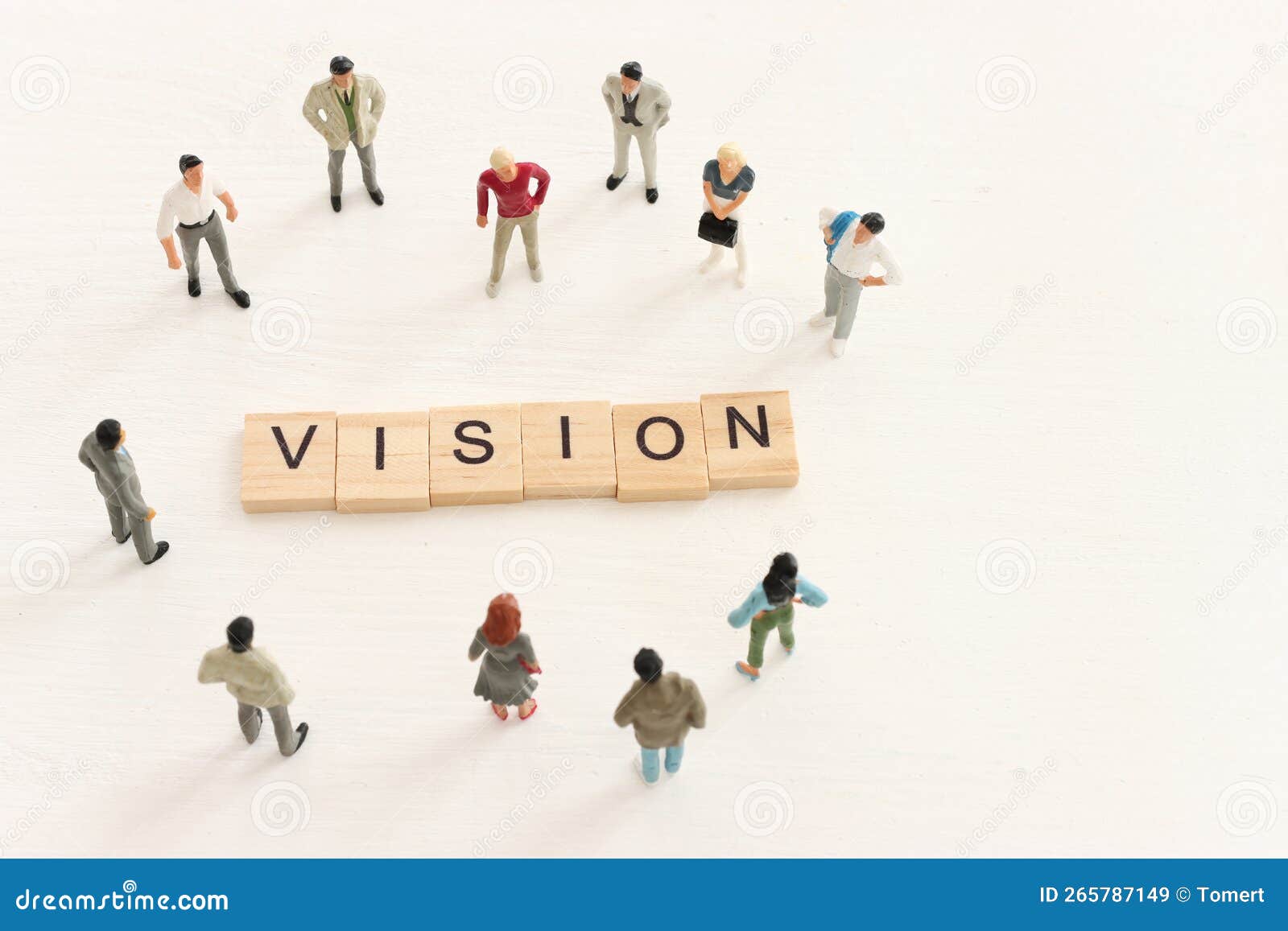 The Word Vision Written on Wooden Cubes Over White Background Stock ...