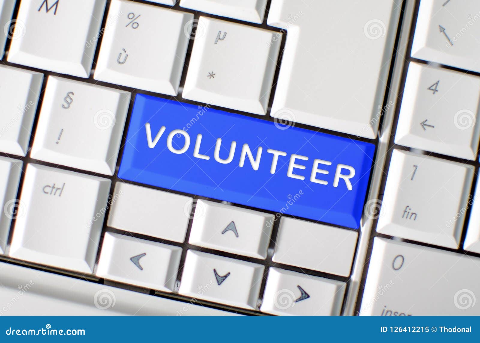 Word Volunteer on Computer Keyboard Key Stock Image - Image of ...