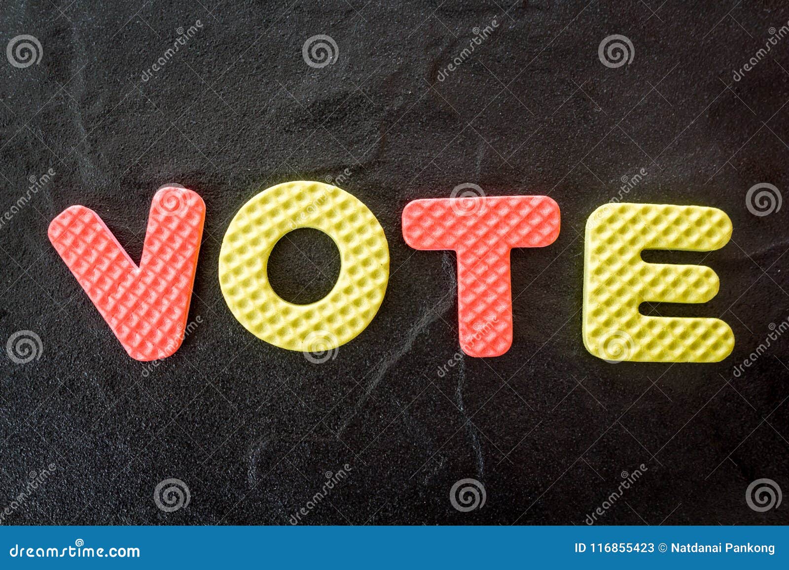 The Word Vote on Black Background Stock Image - Image of type, print ...