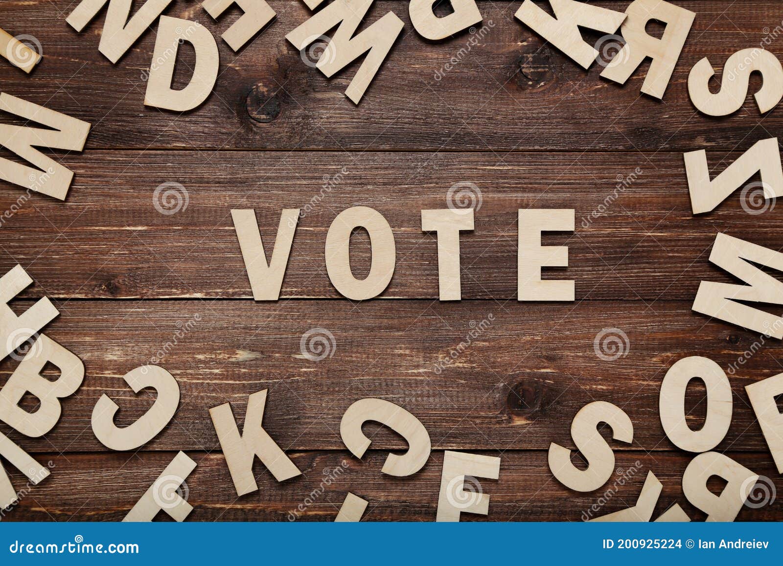 Word Vote by Wooden Letters Stock Photo - Image of brown, concept ...