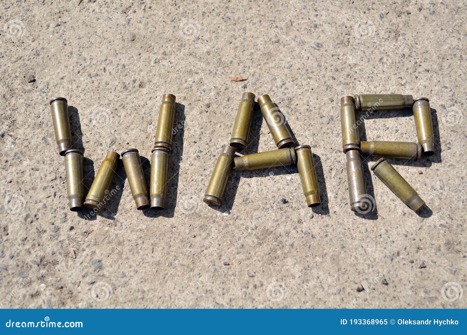 Word War Created from Bullet Shells Stock Image - Image of caliber ...