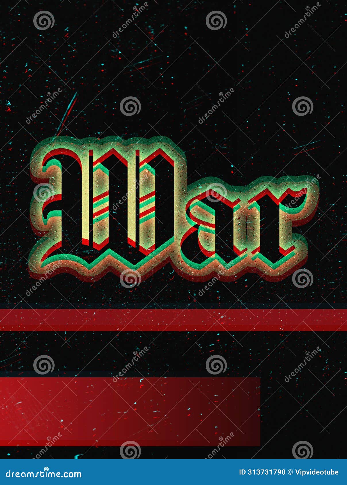 The Word War Written in Antique Font on a Black Background Stock ...