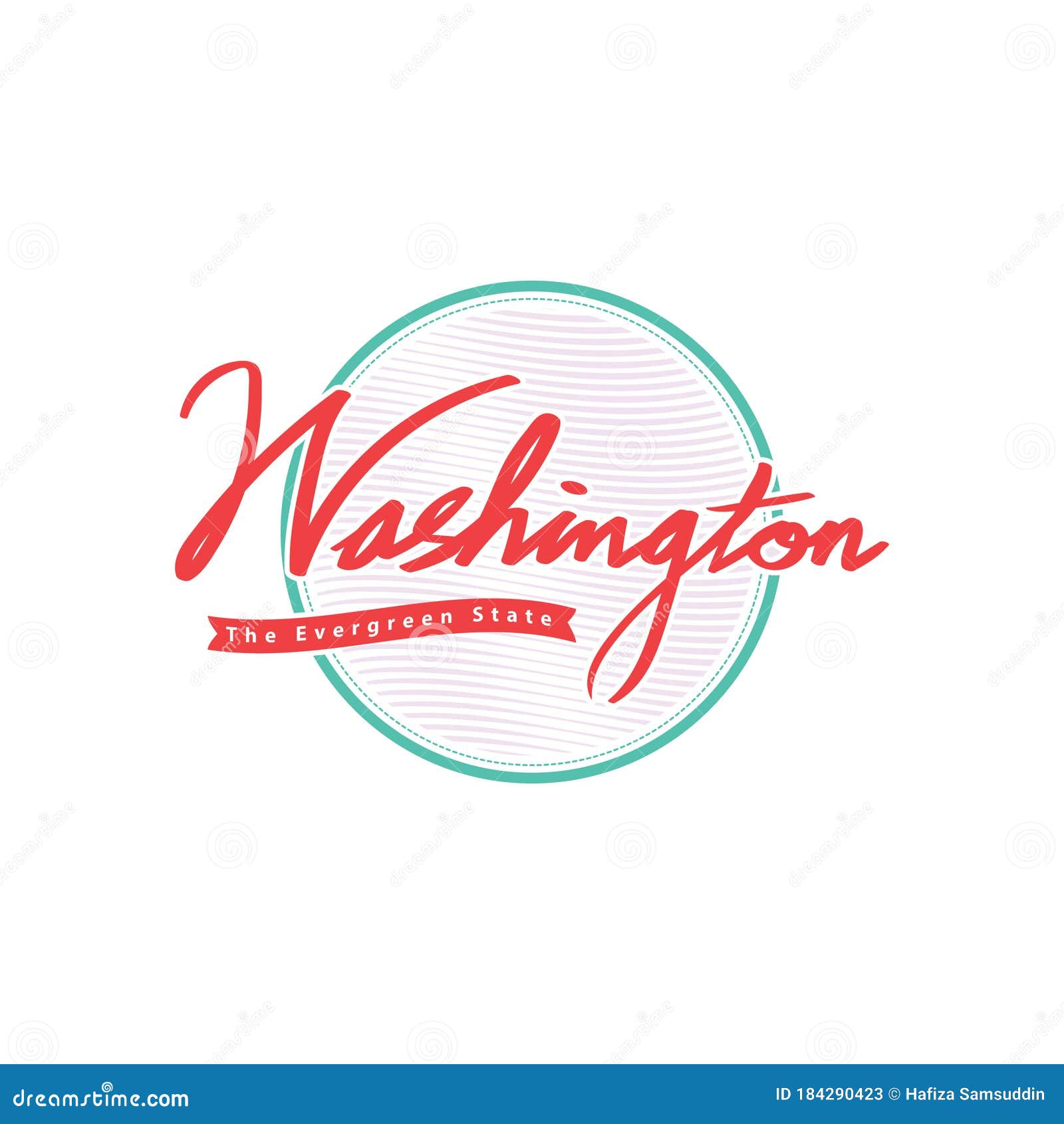 Word Washington. Vector Illustration Decorative Background Design Stock ...