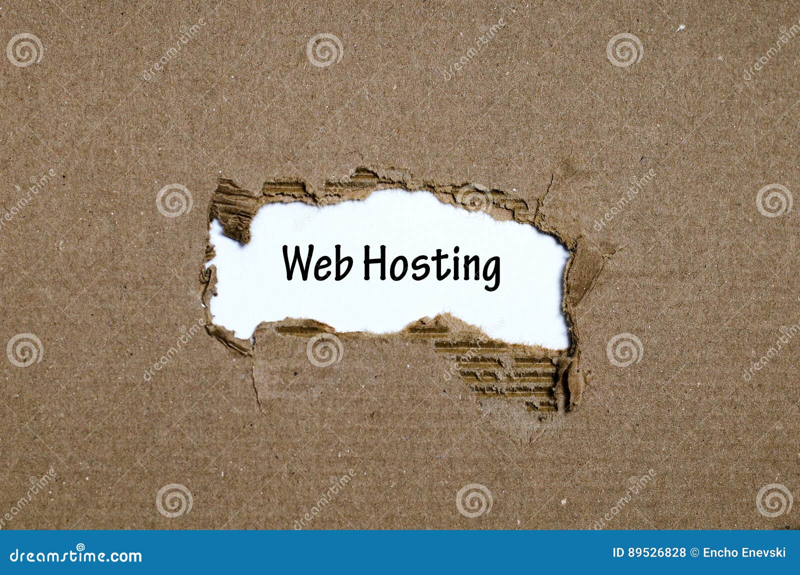 The Word Web Hosting Appearing Behind Torn Paper Stock Photo - Image of ...
