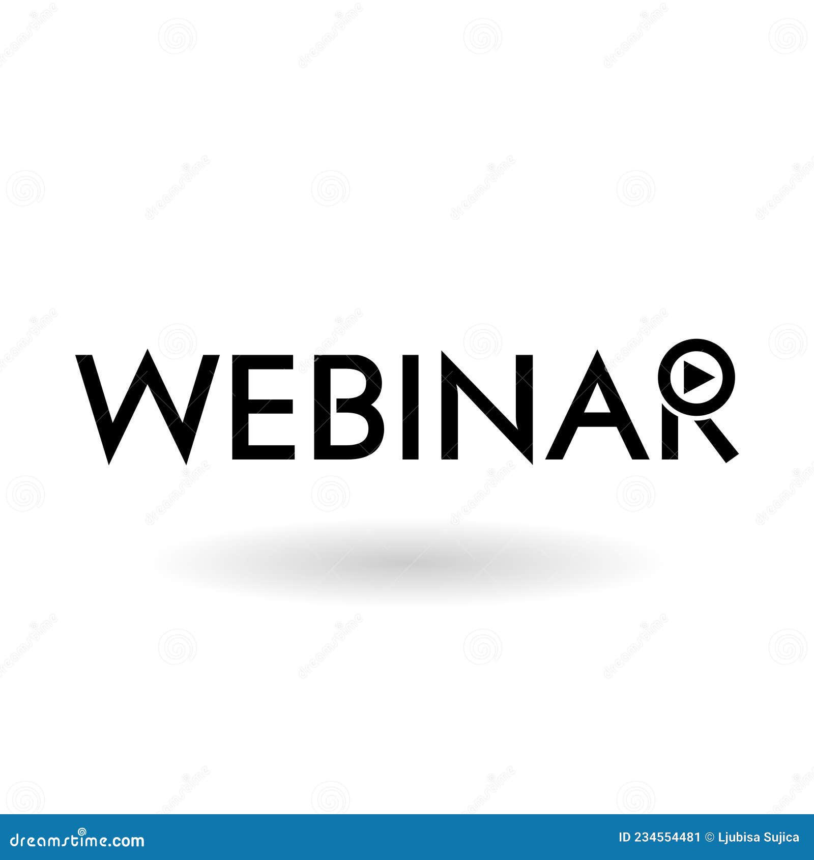 Word Webinar Icon with Shadow Stock Illustration - Illustration of ...