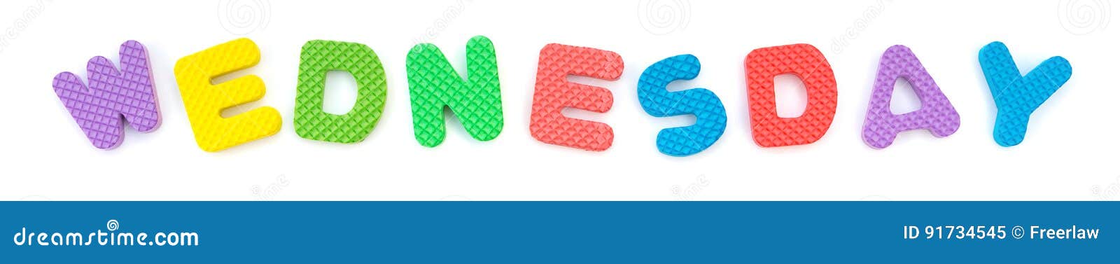 Word of WEDNESDAY Shaped by Alphabet Jigsaw Puzzle Stock Image - Image ...