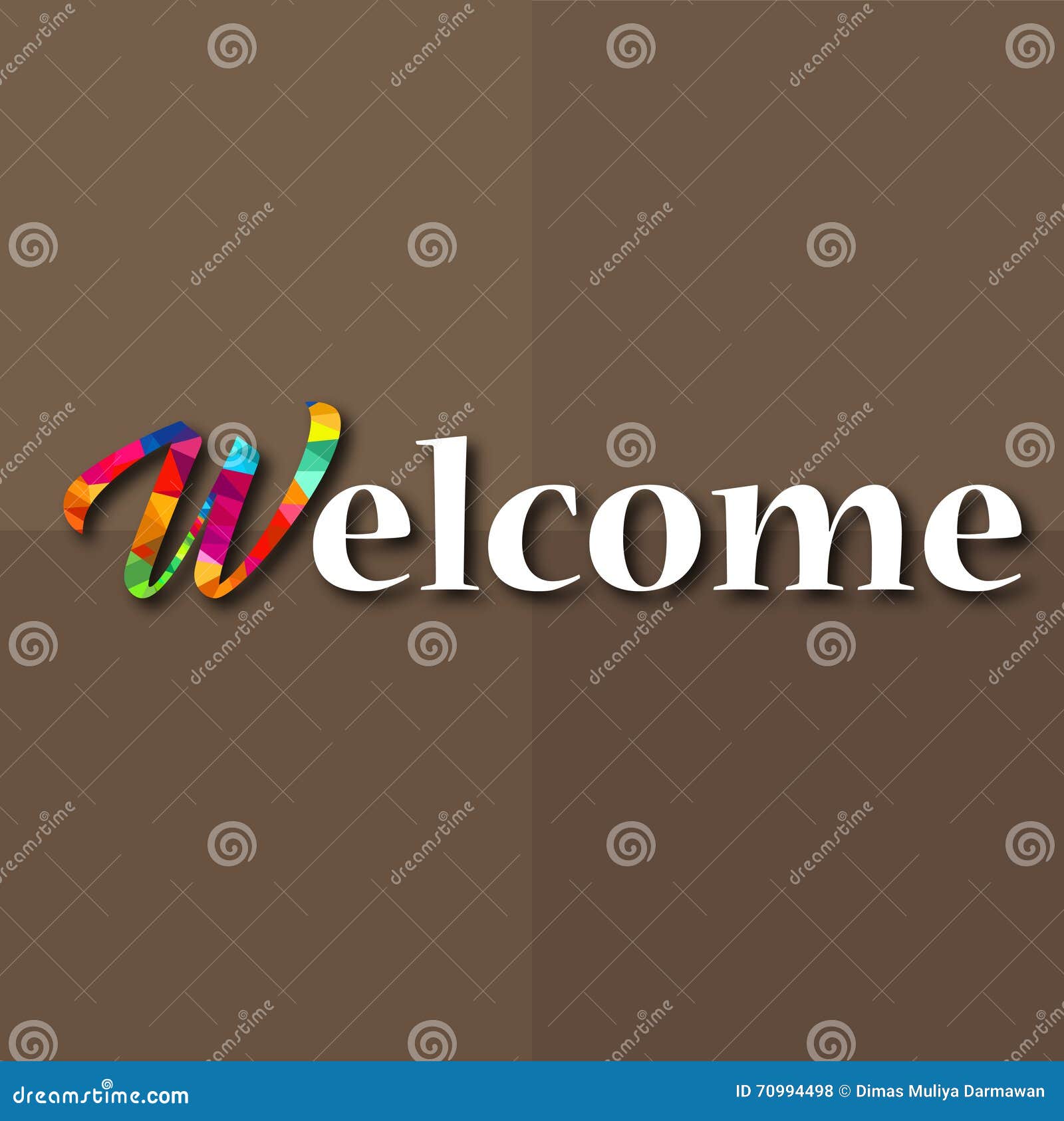 The Word Welcome. Vector Banner with the Text Colored Rainbow Stock ...