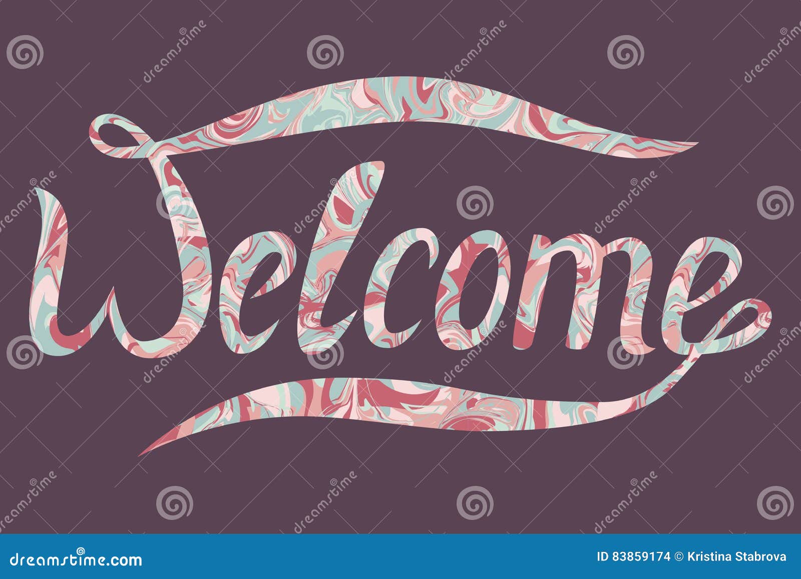 The Word Welcome for Your Design. Vector Banner with Colorful Te Stock ...