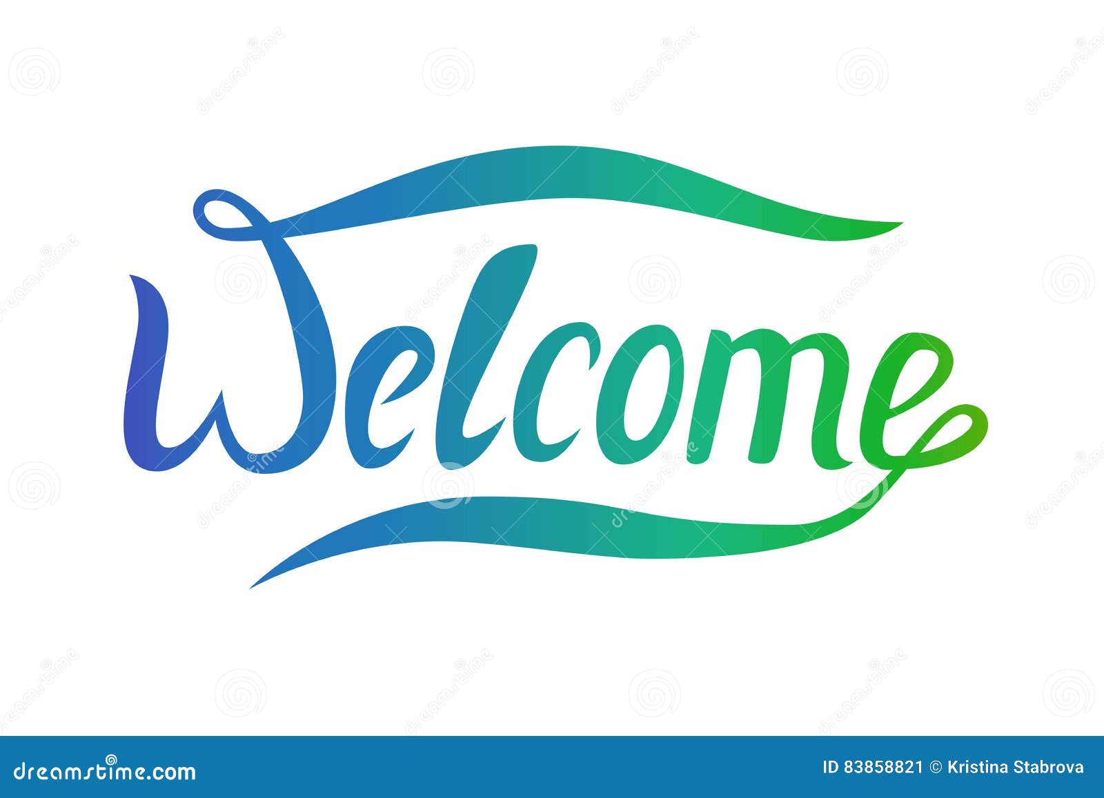 The Word Welcome for Your Design. Vector Banner with Transition Stock ...