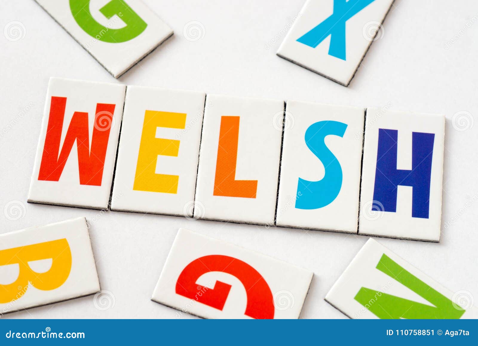 Word Welsh Made of Colorful Letters Stock Image - Image of learning ...