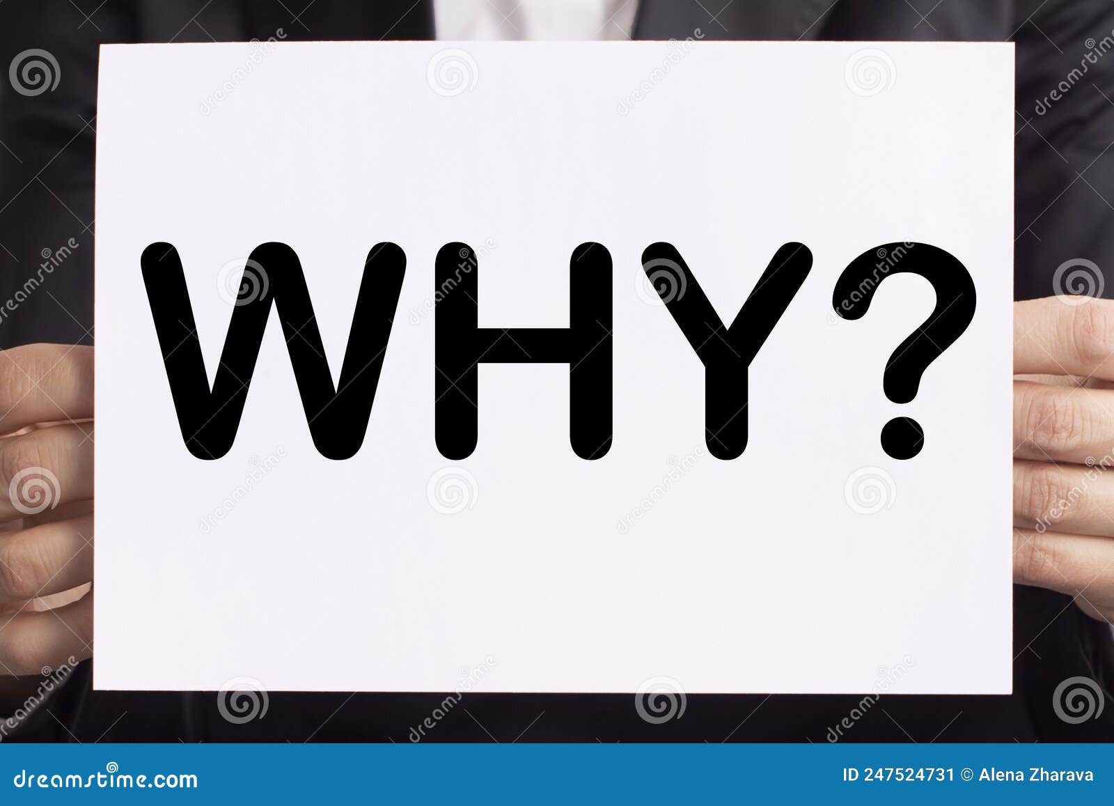 The Word Why is it Written on White Paper. Motivation, Inspiration ...