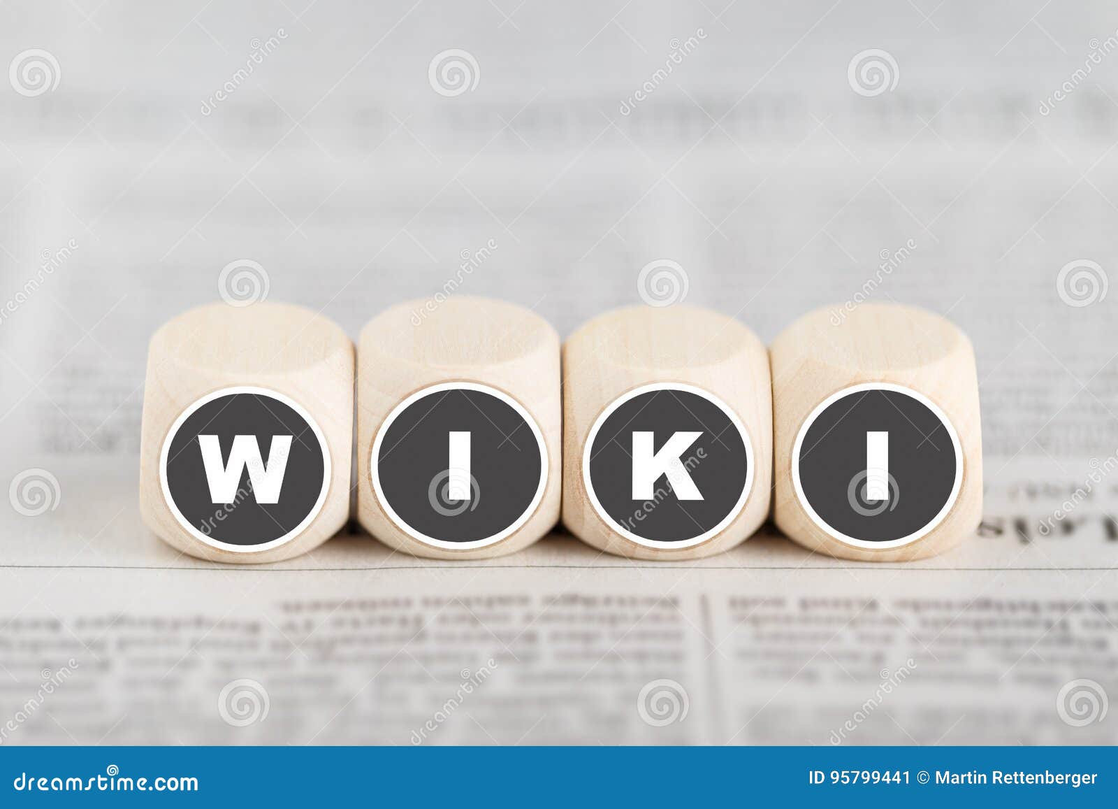 The word wiki on cubes stock image. Image of coverage - 95799441