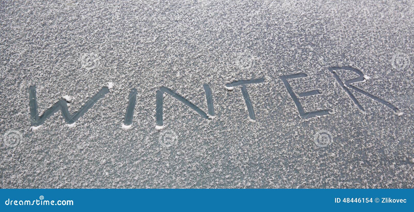 FREEZE Written In The Freshly Fallen Snow Royalty-Free Stock ...