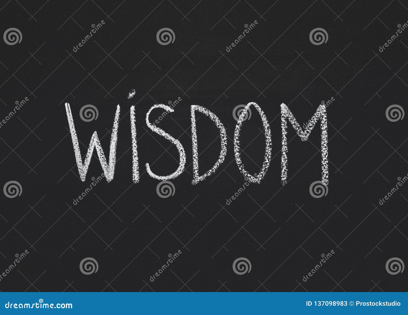 Word Wisdom Written on Black Chalkboard, Copy Space Stock Image - Image ...