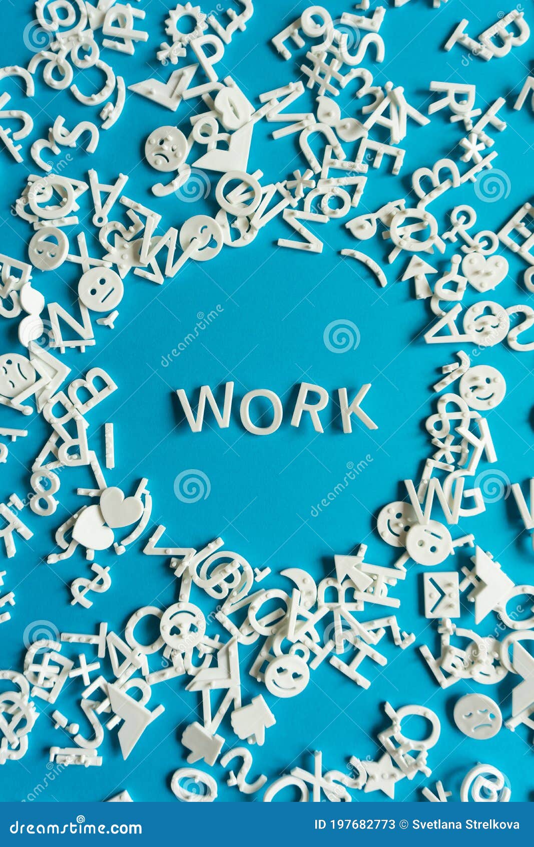 The Word Work Made of Small Letters Stock Image - Image of dedicated ...
