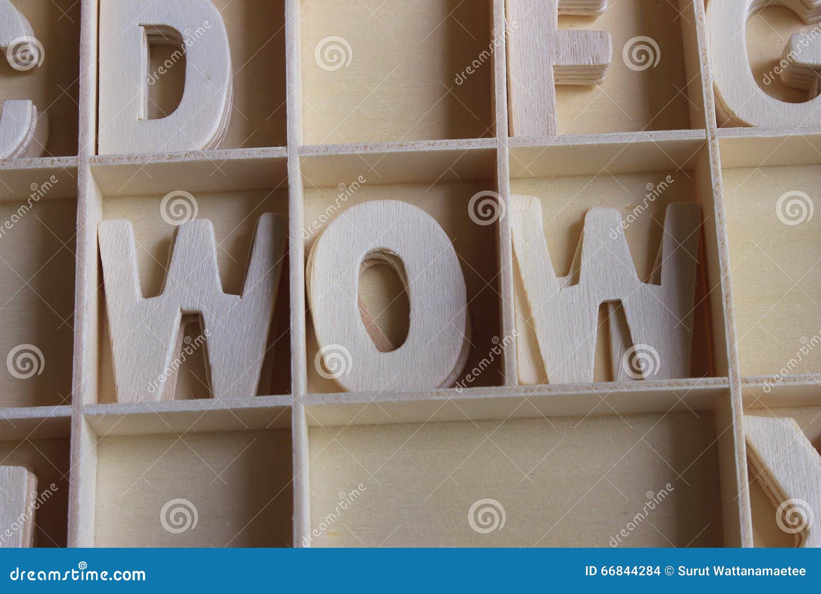Word Wow Made with Wooden Letters Alphabet Stock Photo - Image of font ...